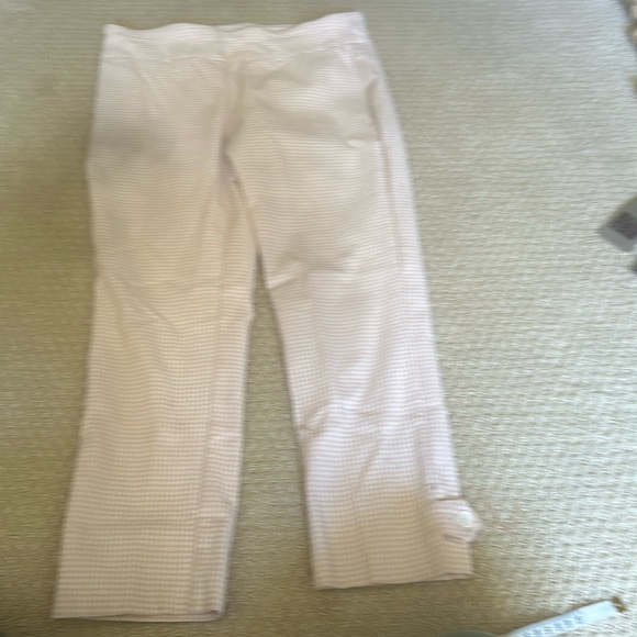 Eric Signature | Pants & Jumpsuits | Check Cropped Pant In Pink | Poshmark